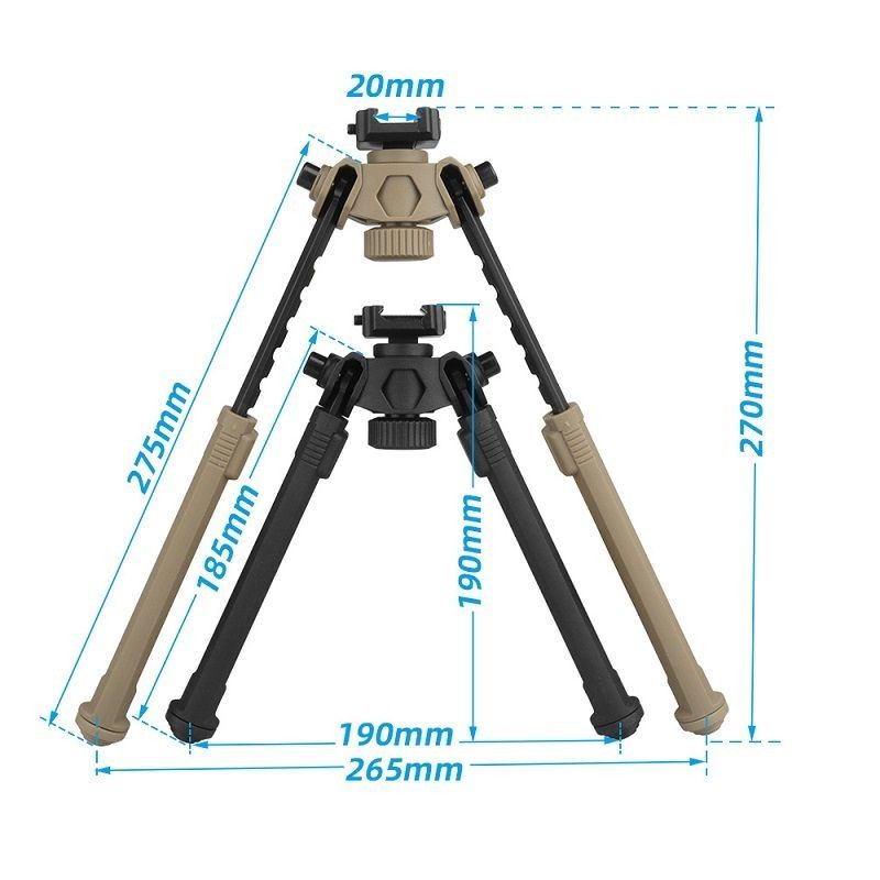 Bipode GP20 BK — MLQ TACTIC AIRSOFT